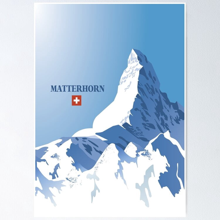 Poster Matterhorn,Zermatt,Switzerland,Ski Poster No Framed, 12x18 ...