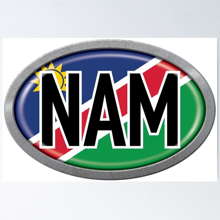 Poster Namibia International Vehicle Code Metal Plate - No Framed ...