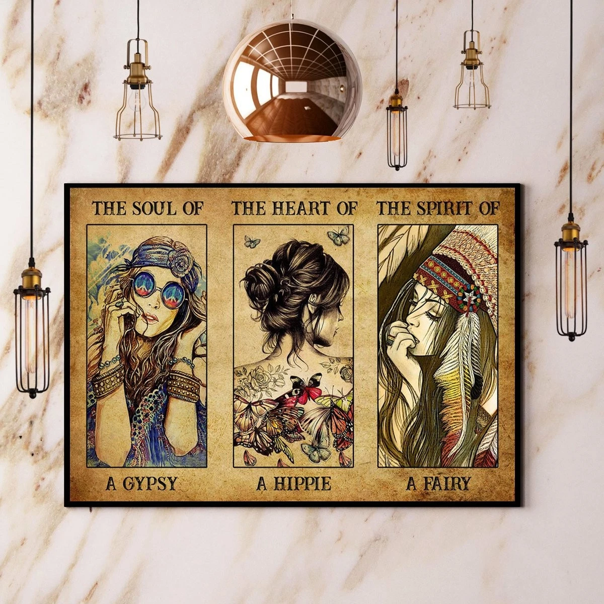 Poster Native American Soul Of A Gypsy The Heart Of A Hippie Vintage ...