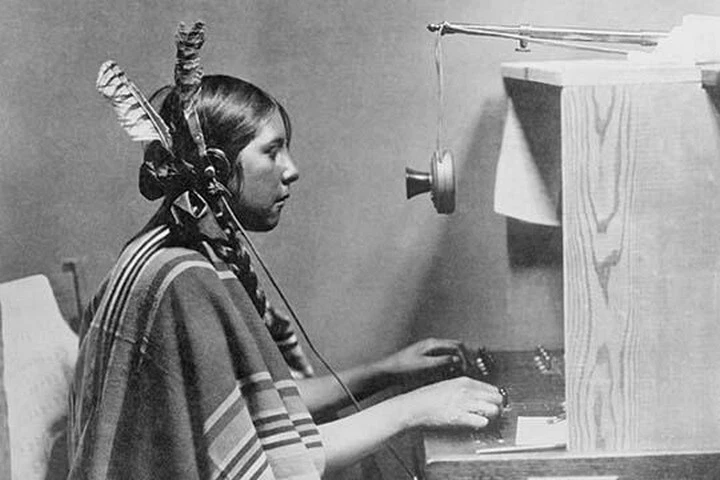Poster Native American Switchboard Operator Print- UNFRAMED Poster ...