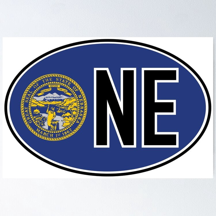 Poster Nebraska Vehicle Registration Code - No Framed, Vintage Wall Art ...