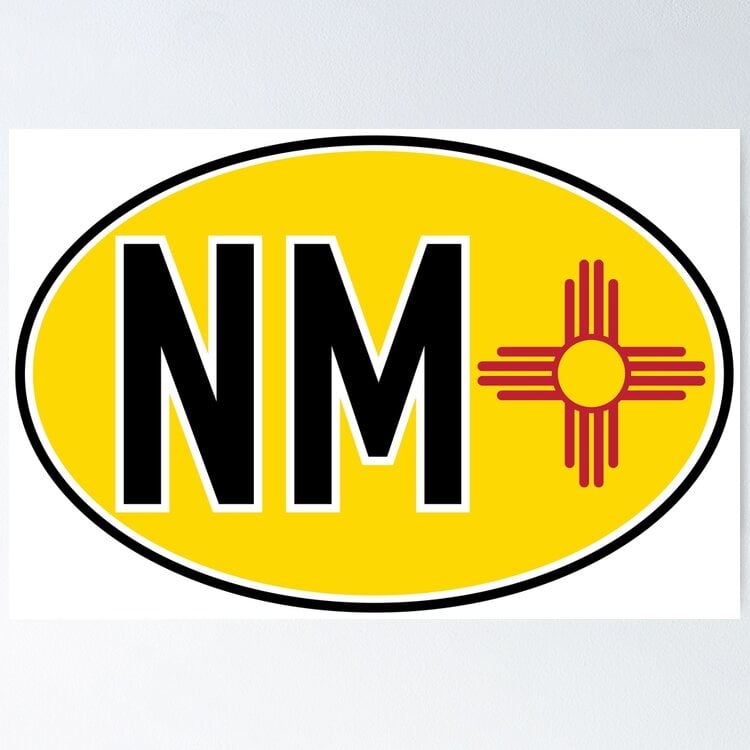 Poster New Mexico Vehicle Registration Code - No Framed, Vintage Wall ...