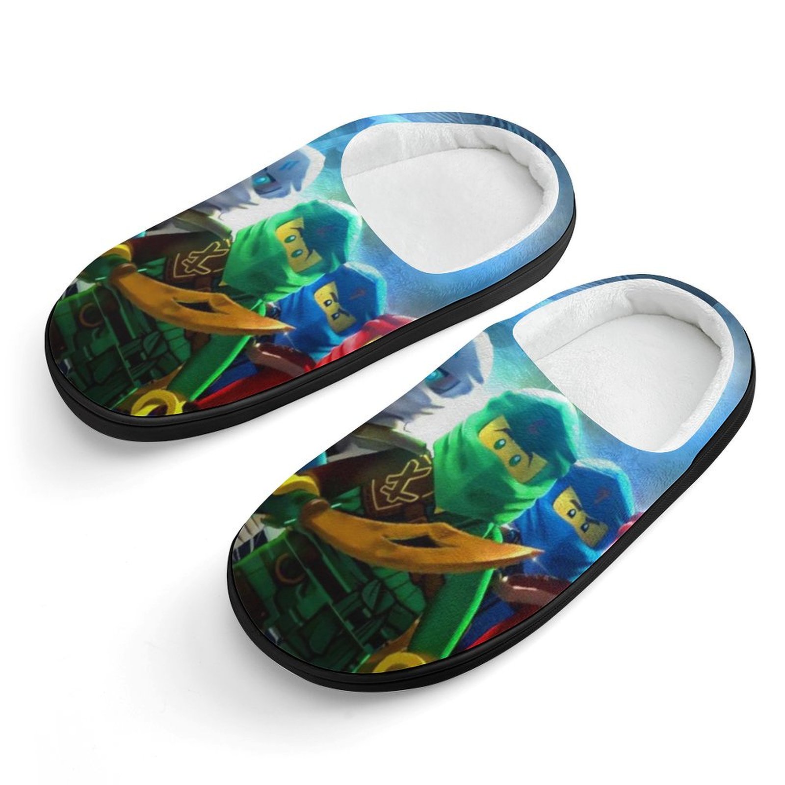 Poster Ninjago Soft Plush Slippers for Boys Girls Winter Warm Cotton ...