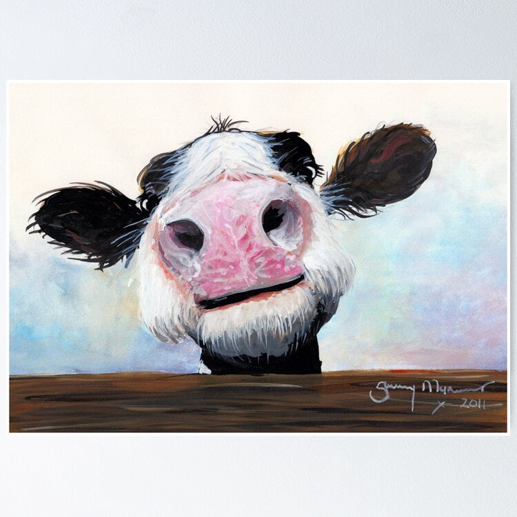 Poster Nosey Cow 'Hey! How'S It Goin'?' By Shirley Macarthur - No ...