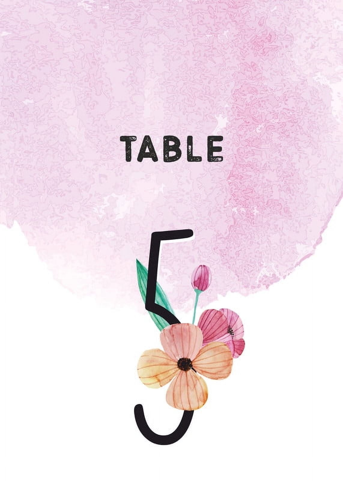 Poster Number Design Table Number Cards Double Sided Party Table ...