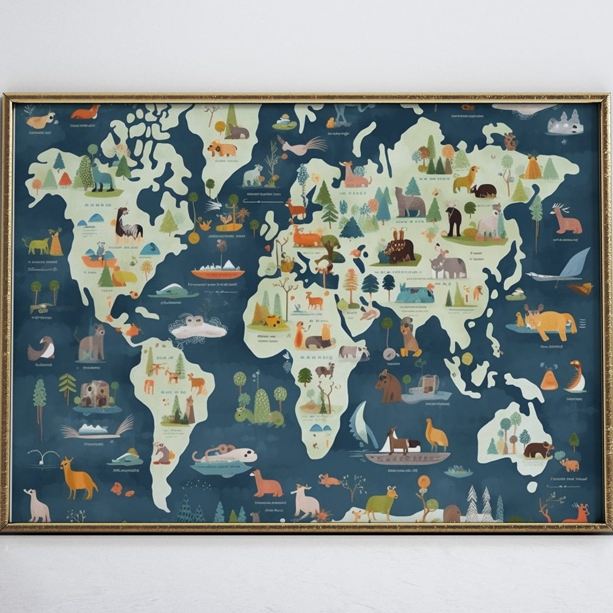 Poster Nursery World Map Poster Kids World Map Decor Kids Map Print ...