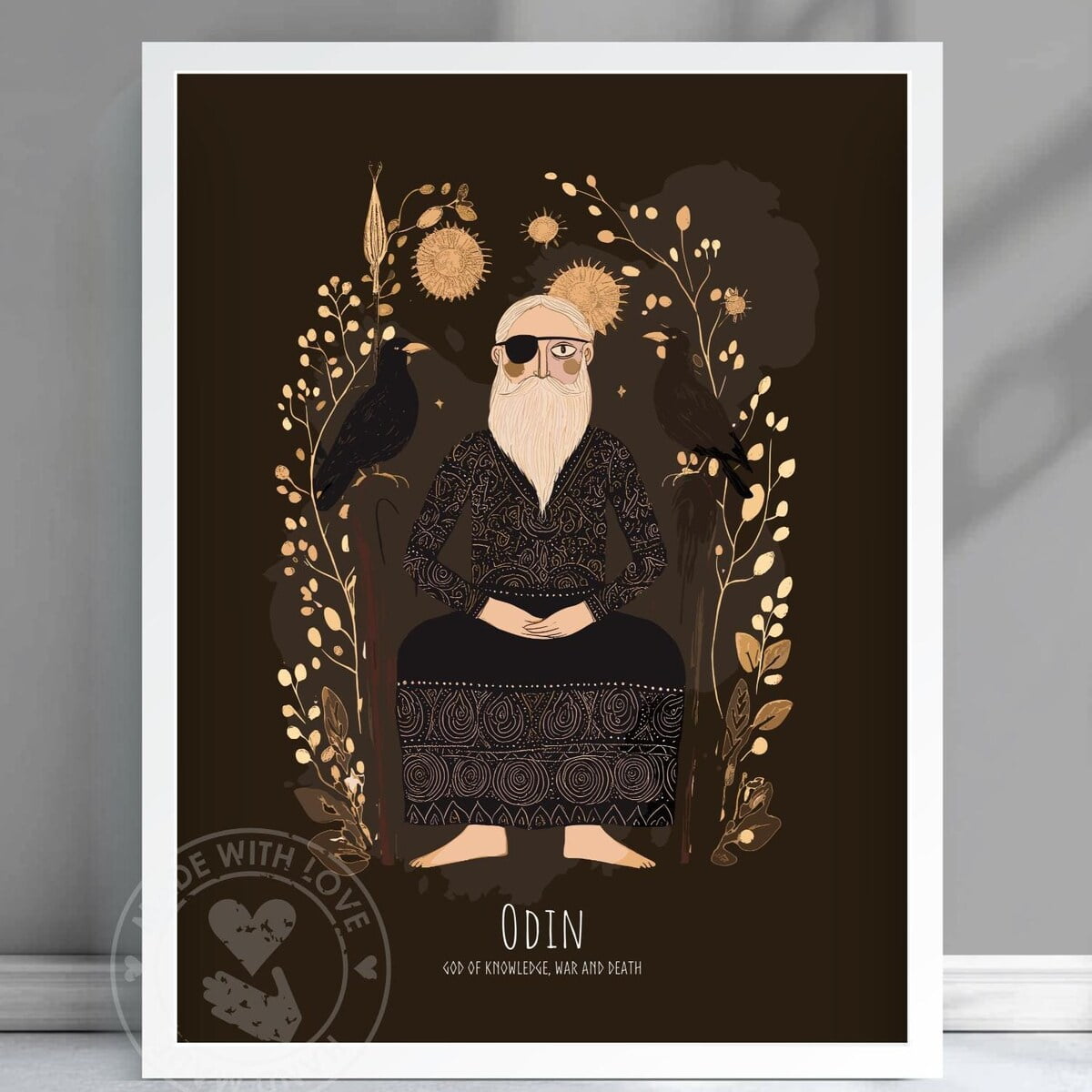 Poster Odin God Poster, Odin Nordic God, Odin Norse God, Norse ...