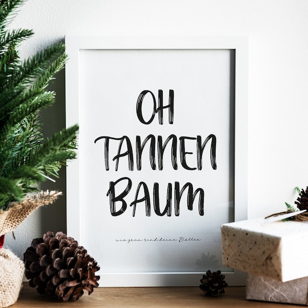 Poster Oh Christmas Tree I Christmas Poster I Christmas Decoration I ...