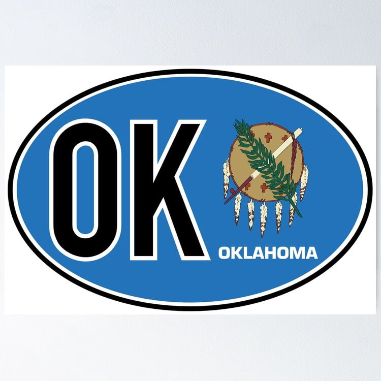 Poster Oklahoma Vehicle Registration Code - No Framed, Vintage Wall Art ...