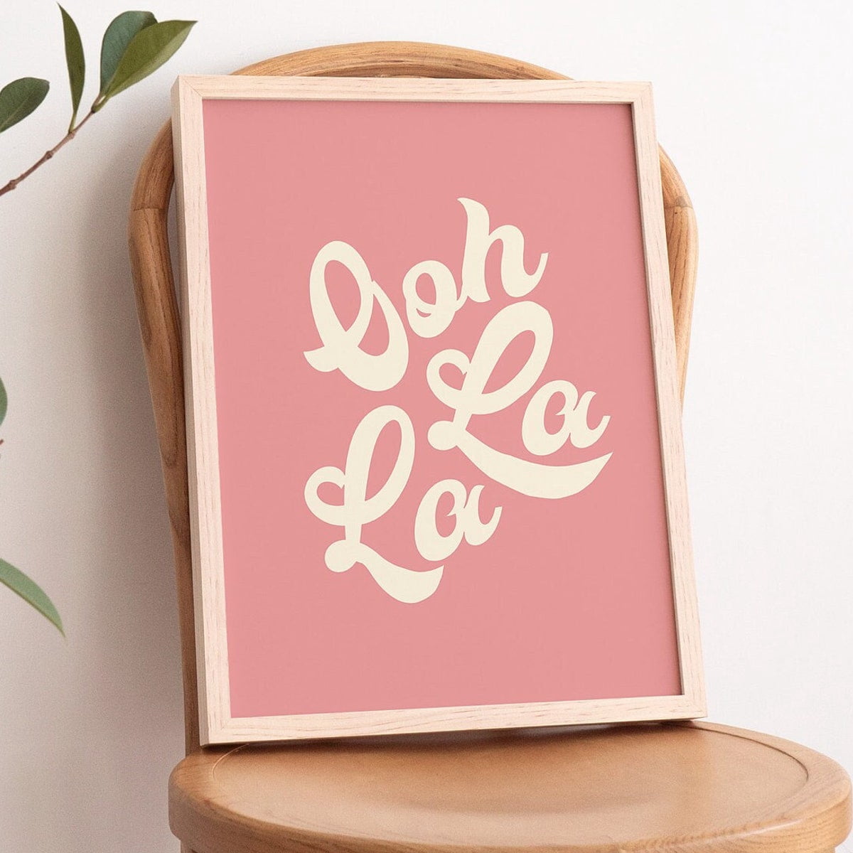 Poster Ooh La La Wall Print, Retro Pink Poster Print, 70S Typography ...