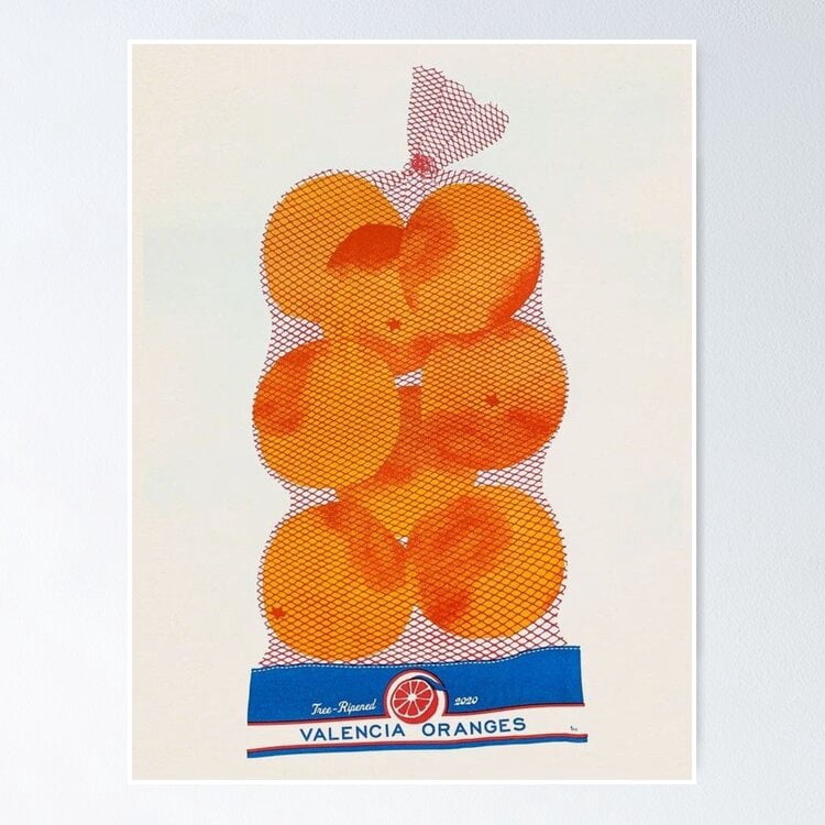 Poster Oranges Valencia Spain Print | Digital Art Download | Orange ...