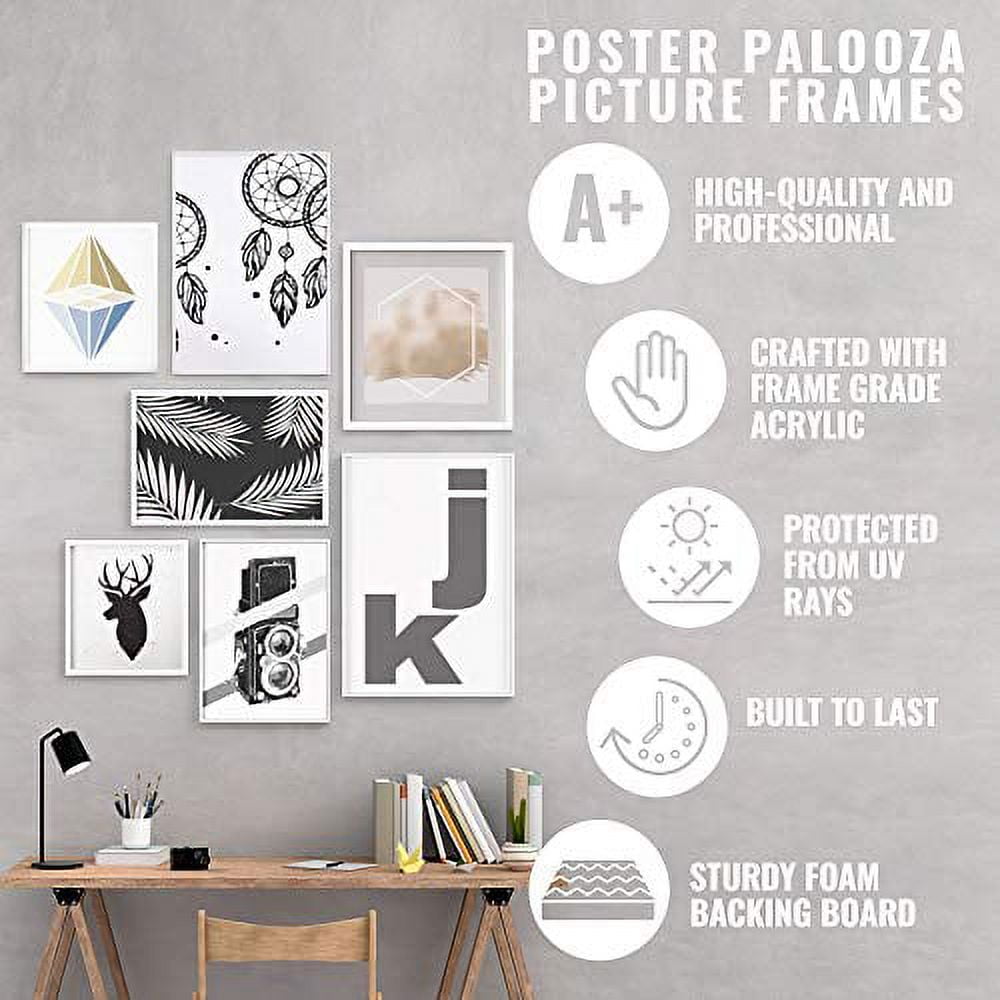 Poster Palooza Self Fastening Picture Frame Easel Back Hinges Pack of ...