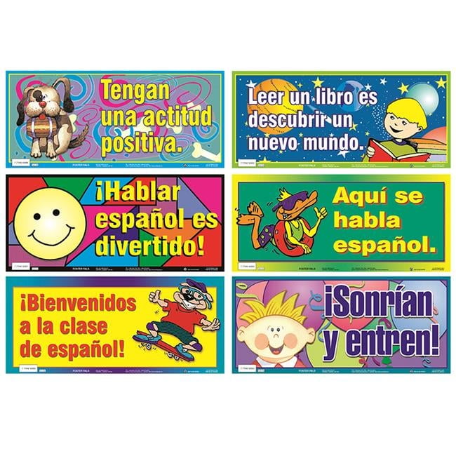 Poster Pals 18 x 8 in. Spanish Variety Poster Set - Walmart.com