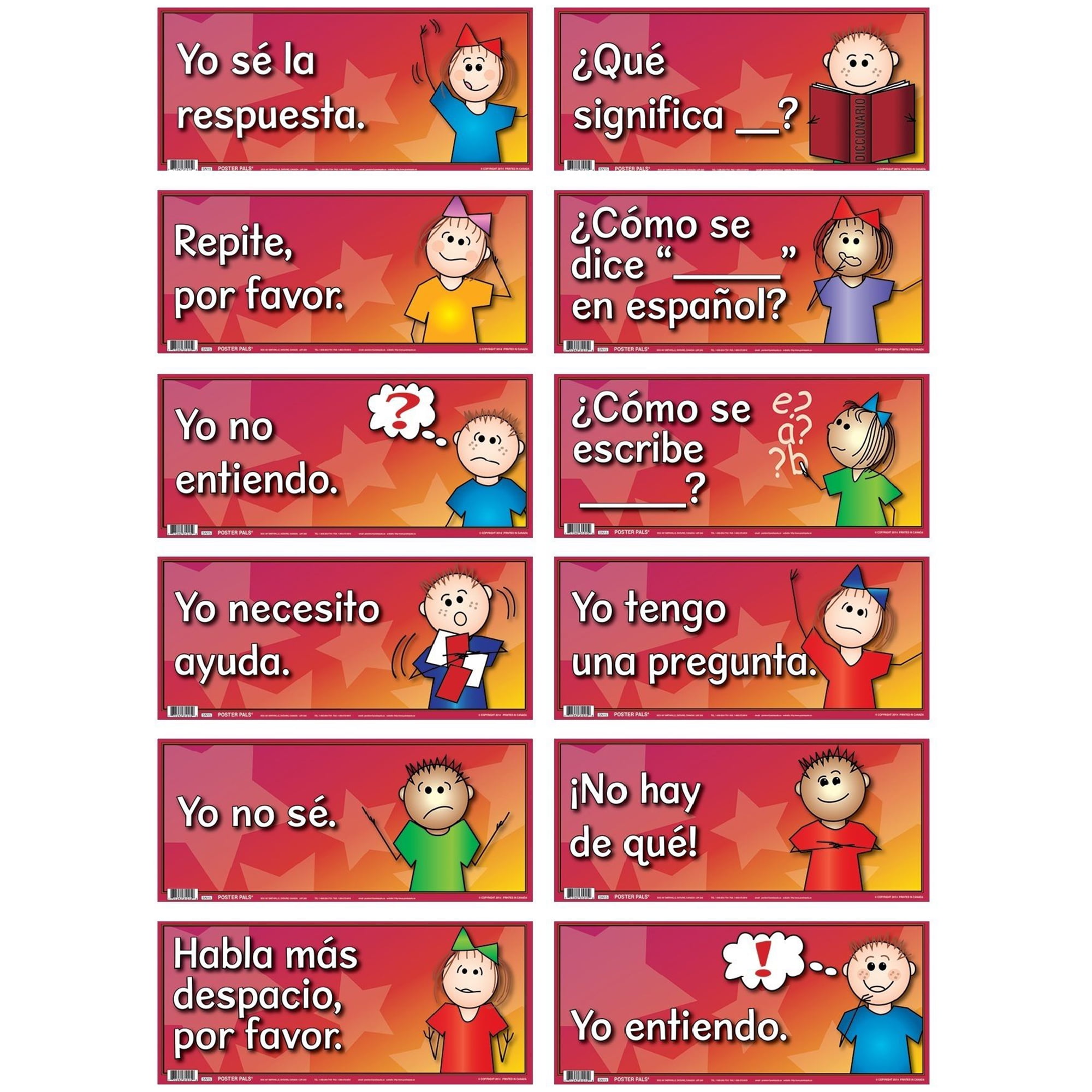 Poster Pals Spanish Educational & Language Teaching Anchor phrase ...