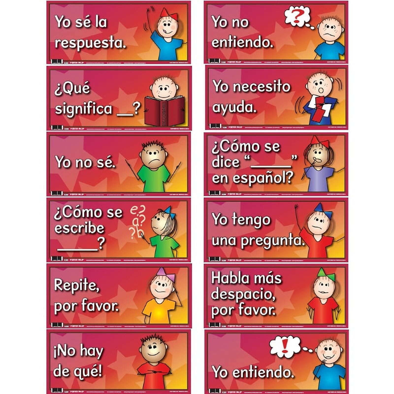 Poster Pals Spanish Educational & Language Teaching Anchor phrase ...