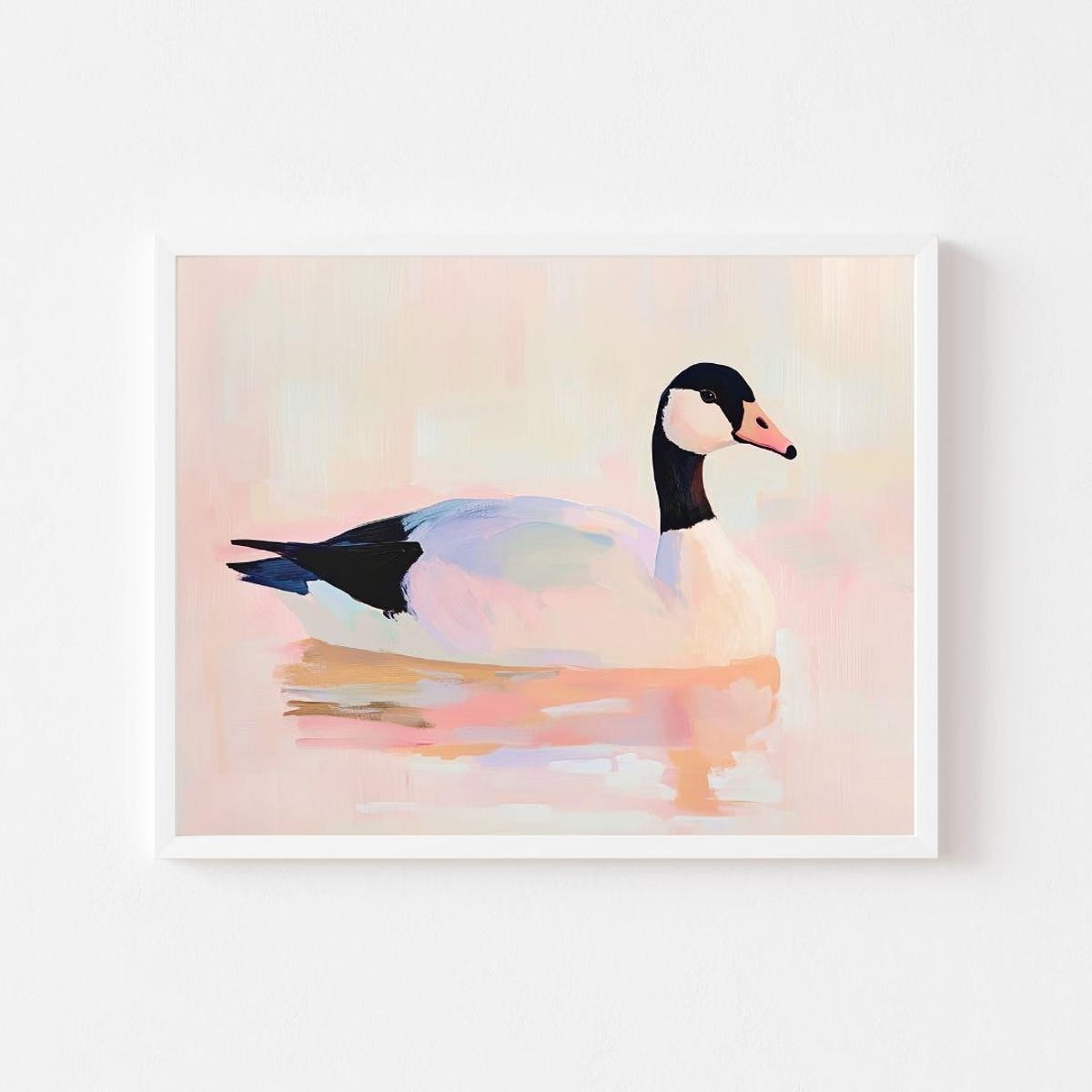 Poster Pastel Goose Painting | Colorful Bird Wall Art Print | Autumn ...