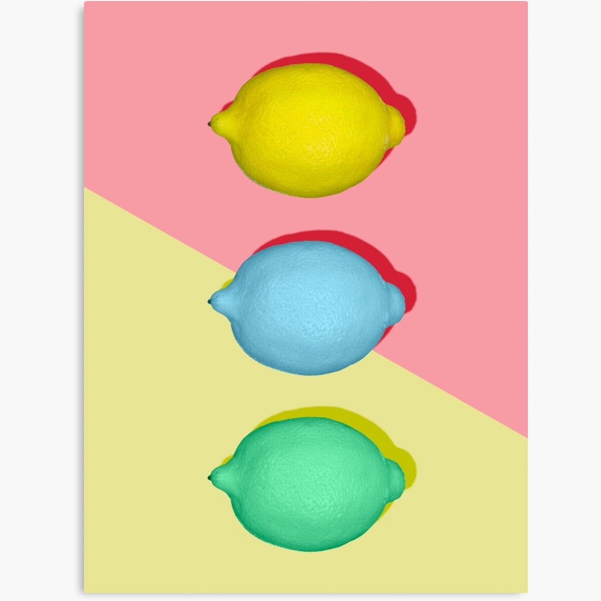 Poster Pastel Lemon Citron Pattern Poster No Framed, 12x18 - Walmart.com