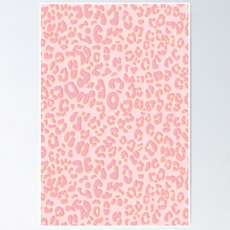 Poster Pastel Pink leopard pattern Art Print - Unframed Poster, 12x18 ...