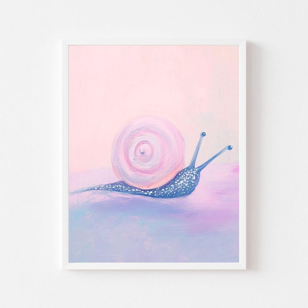 Poster Pastel Sparkly Snail Painting | Colorful Disco Animal Wall Art ...