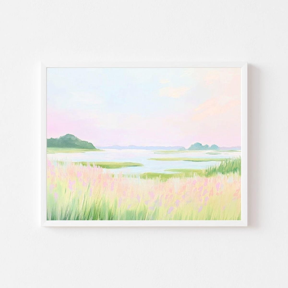 Poster Pastel Spring Marsh Landscape Painting | Colorful Carolina ...