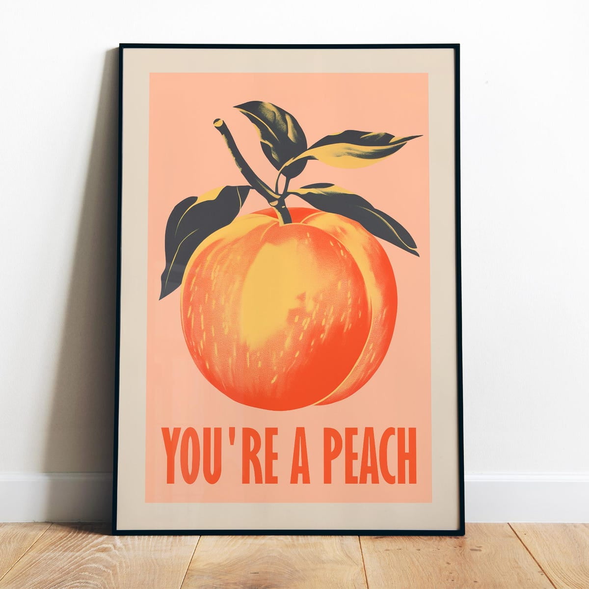 Poster You'Re A Peach Poster Printable Bathroom Wall Art Sweet Cheeks ...