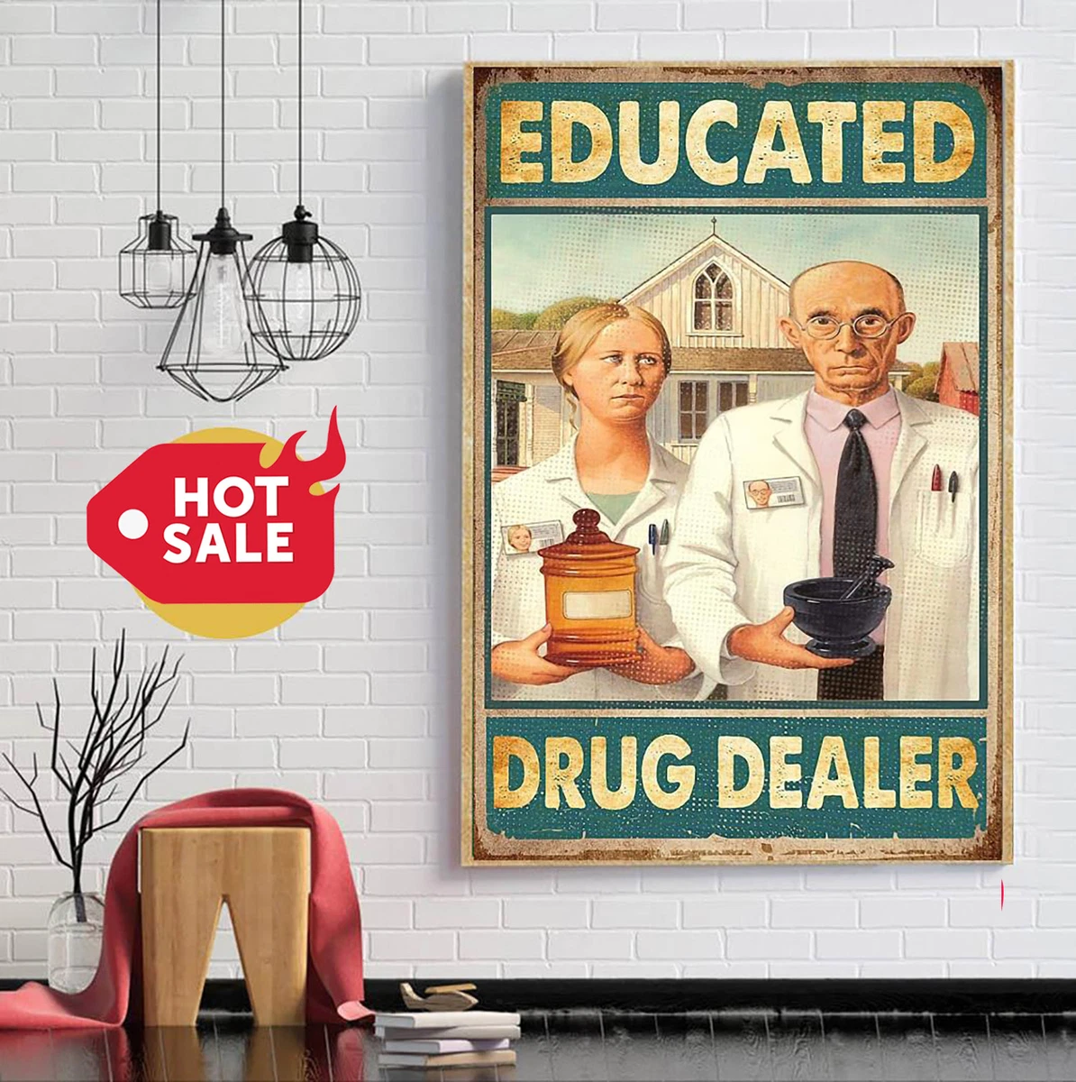 Poster Pharmacist Couple Educatedrugealer Vertical- UNFRAMED Poster ...