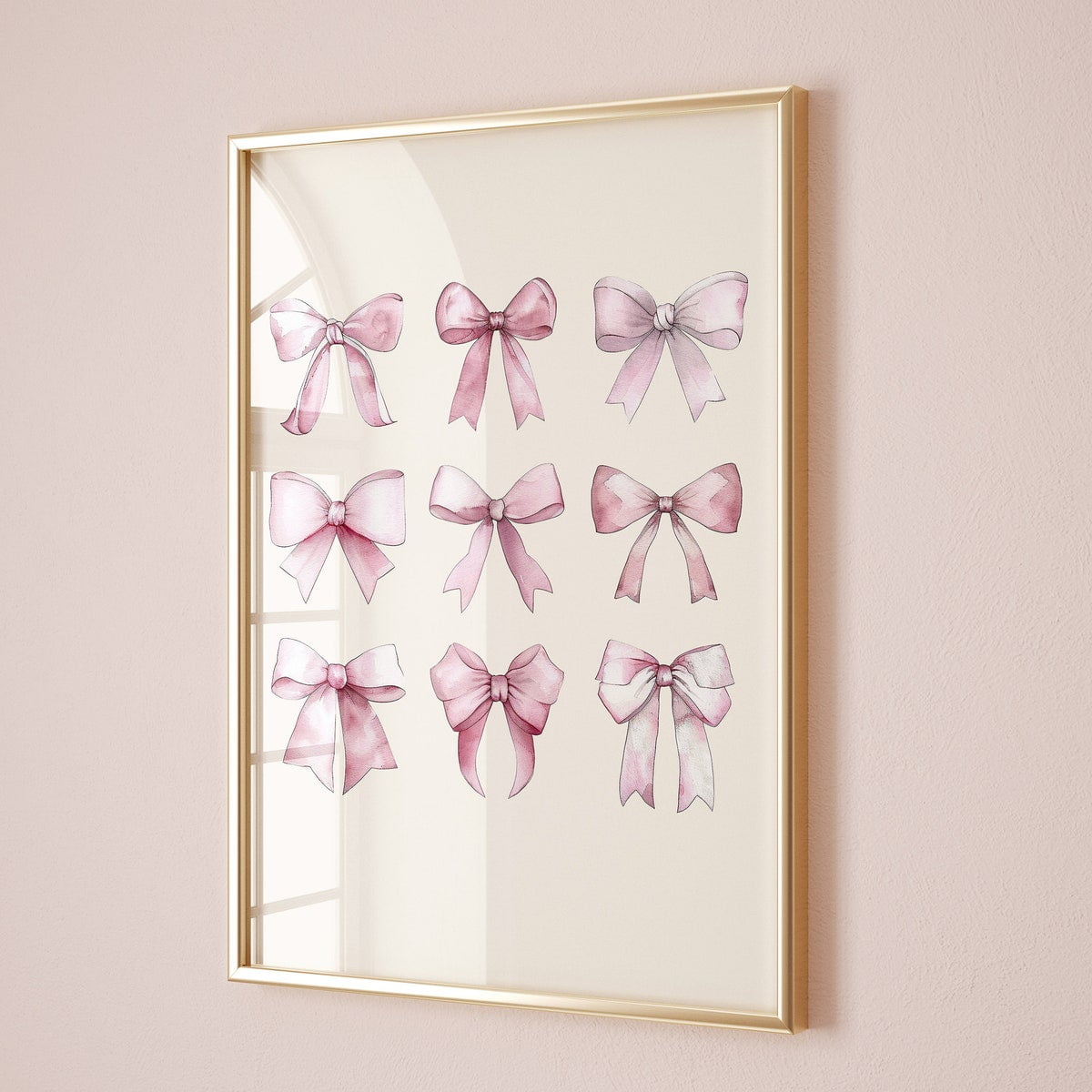 Poster Pink Bows Nursery Print Grandmillenial Coquette Aesthetic Poster ...