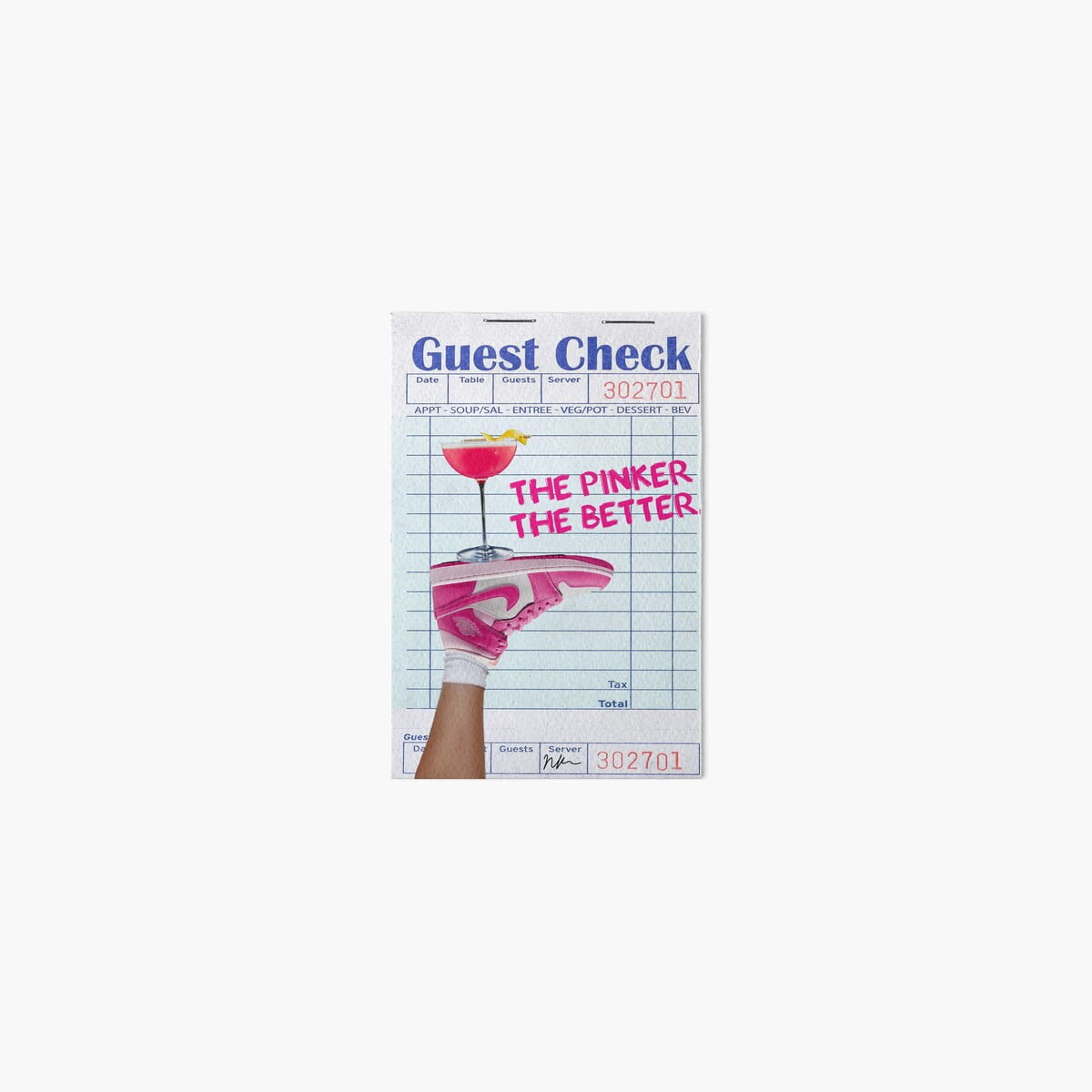 Poster Pink Pls - Guest Check @Nikkisbling_ - No Framed, Vintage Wall ...