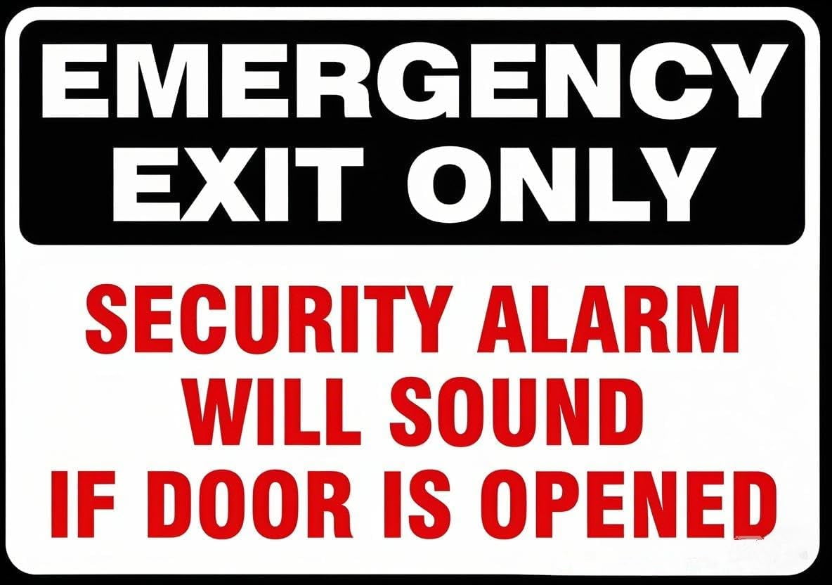 Poster Plaque Emergency Exit Only Metal Tin Sign 8 X 12 inches ...