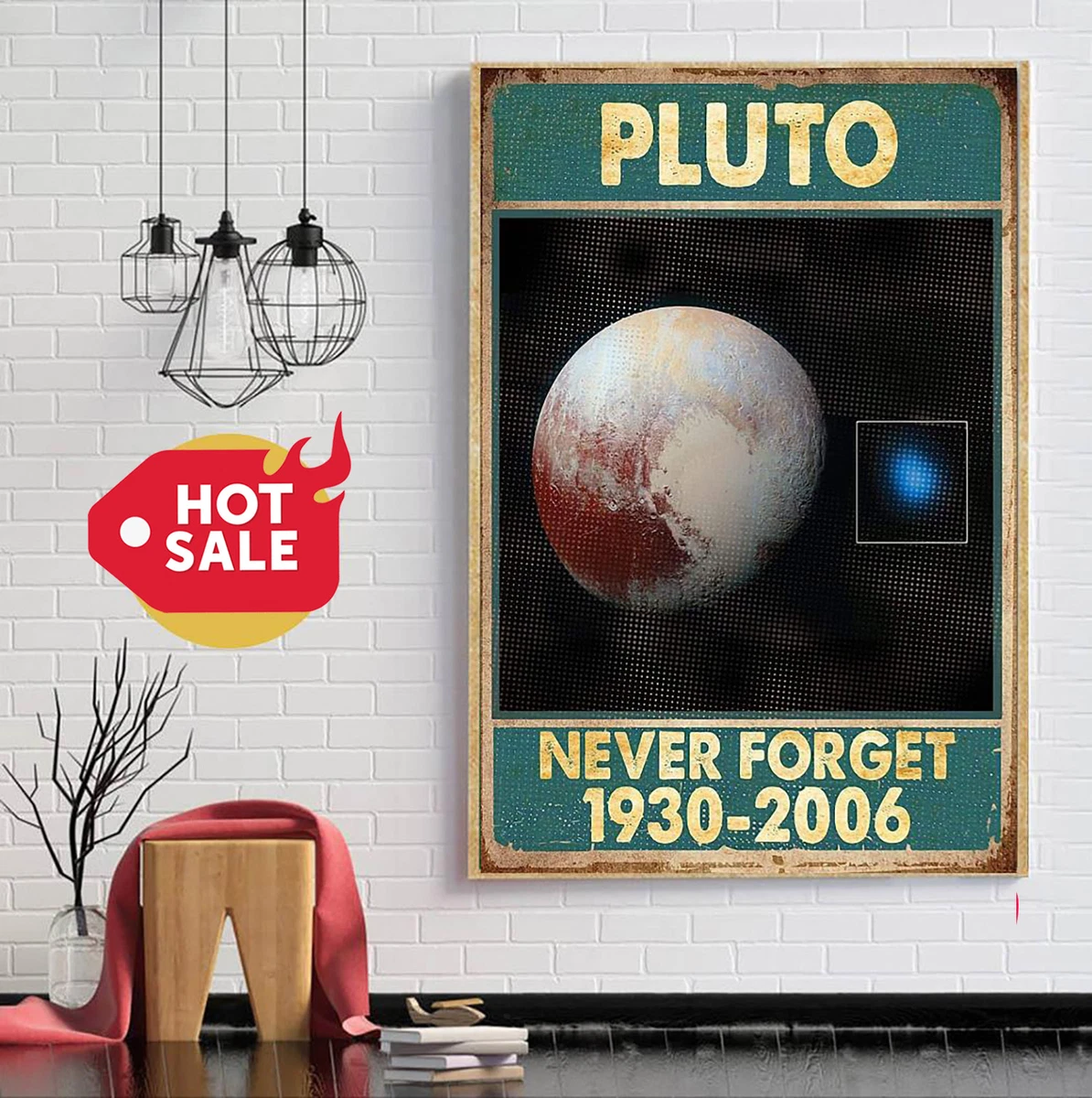 Poster Pluto Never Forget Vertical Wall Art, Unframed Prints For Home Or Office, Perfect Gift ...