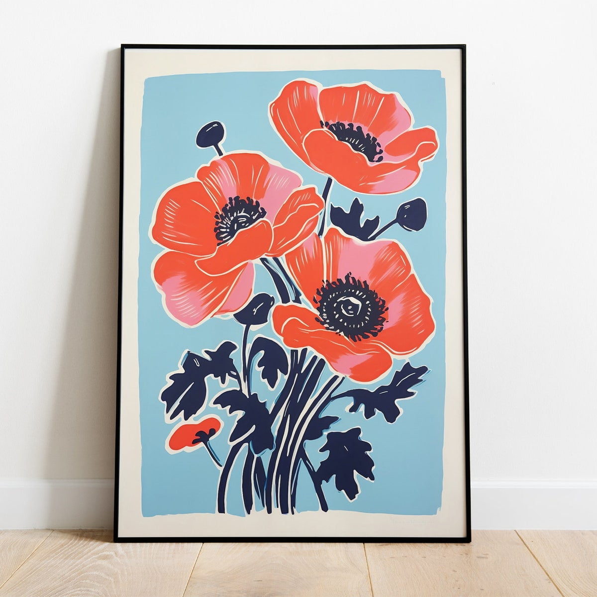Poster Poppy Wall Art Poppy Print Download Red Poppy Poster Countryside ...