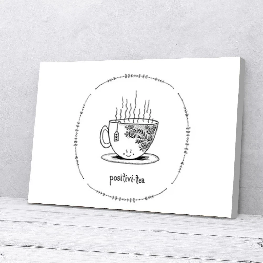 Poster Positive Tea Kitchen - UNFRAMED Poster Prints, Wall Art For Home ...