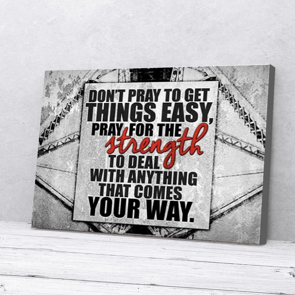 Poster Pray For Strength - UNFRAMED Poster Prints, Wall Art For Home ...