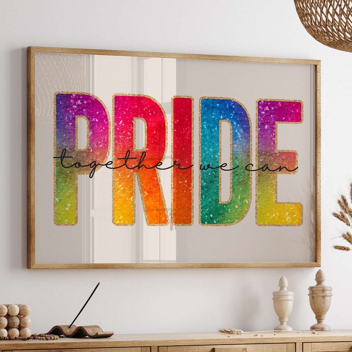 Poster Pride Lgbt Poster Gay Pride Month Together We Can Print Rainbow ...