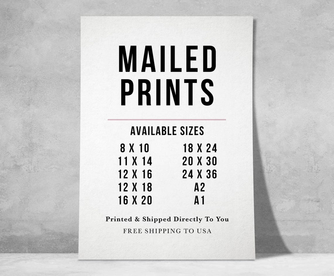 Poster Printing Service, Mailed Print To You, Add On To Your Order Wall ...
