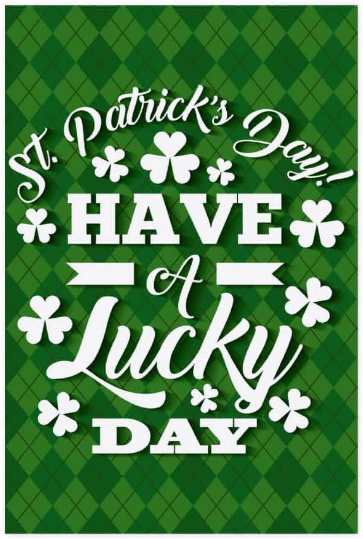 Poster Prints Wall Paper Art Decor Hello Lucky St Patrick Day Green ...