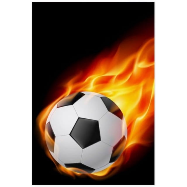 Poster Prints Wall Paper Art Decor Vintage Sports Football Soccer Fire ...