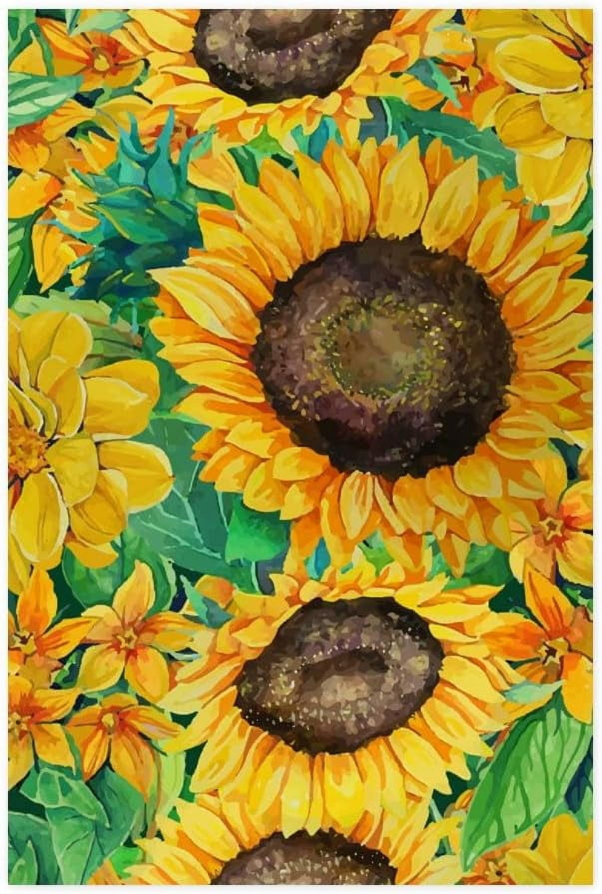 Poster Prints Wall Paper Art Decor Vintage Sunflowers Floral Oil ...