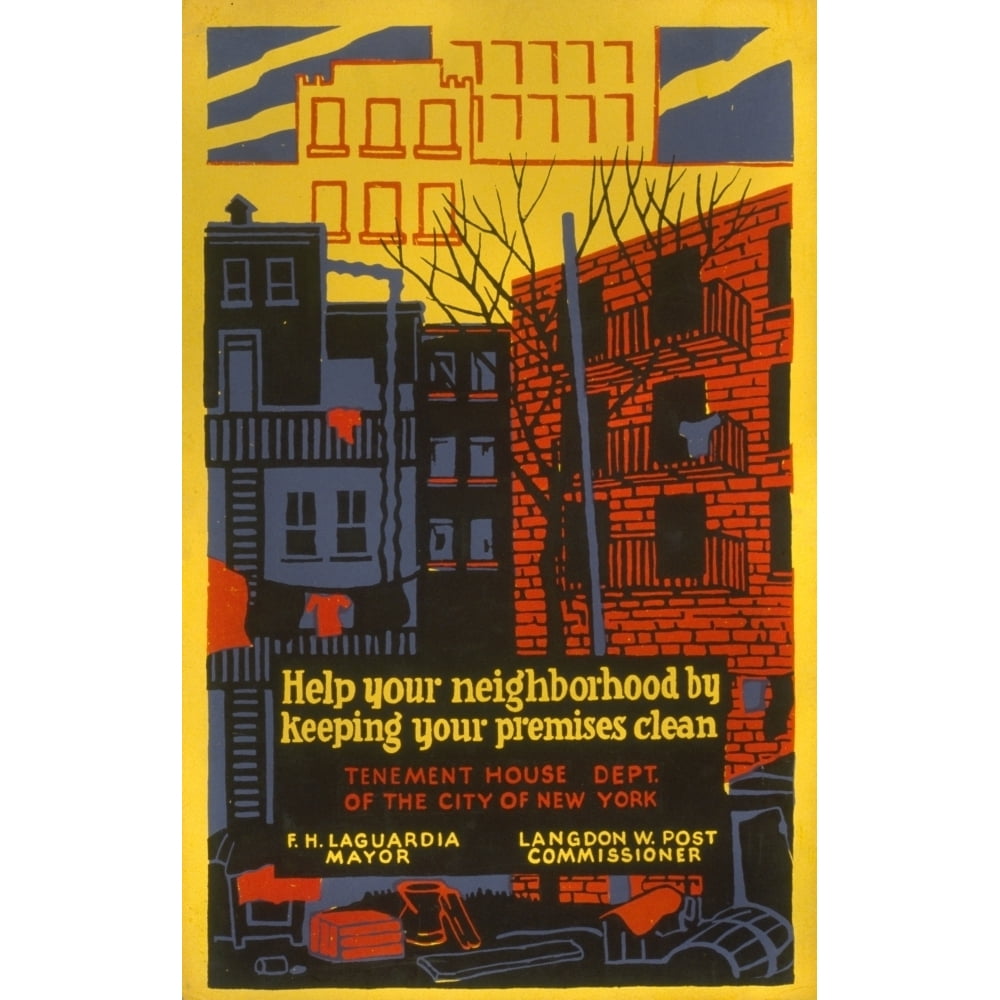 Poster Promoting Better Living Conditions By Keeping Tenement ...