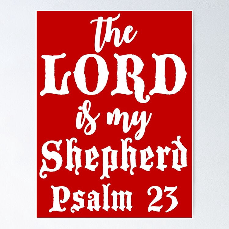 Poster Psalm 23 The Lord Is My Shepherd Poster - No Framed, Vintage ...