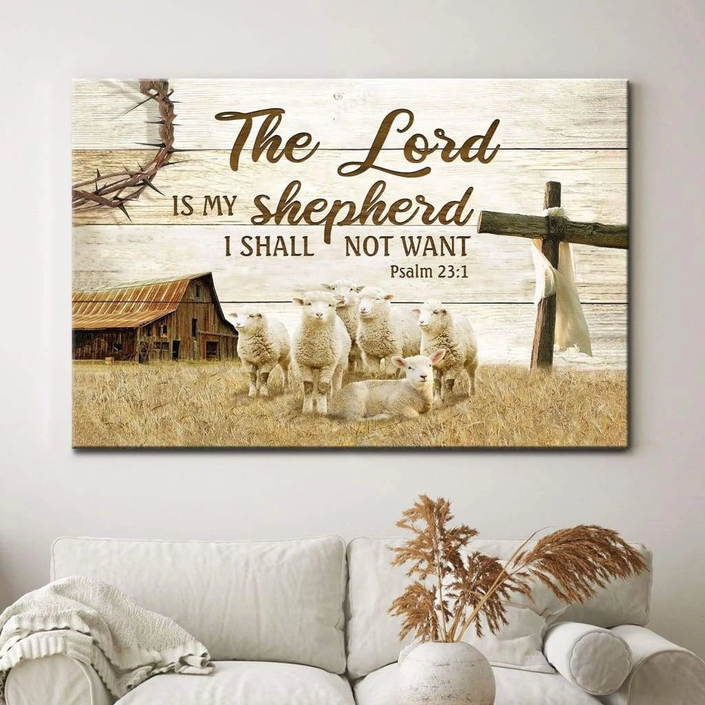 Poster Psalm 231 The Lord Is My Shepherd Bible Verse- UNFRAMED Poster ...