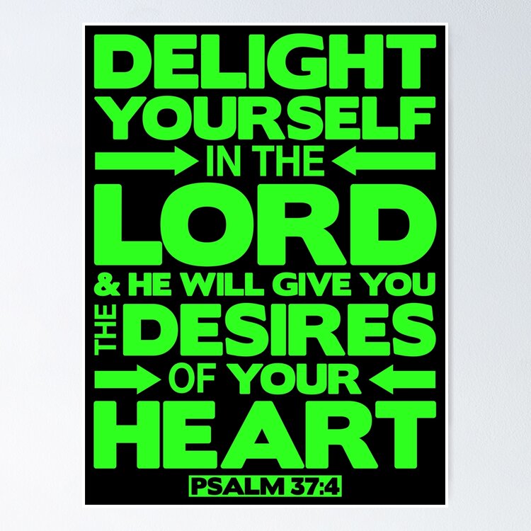 Poster Psalm Delight Yourself In The Lord Poster - No Framed, Vintage ...