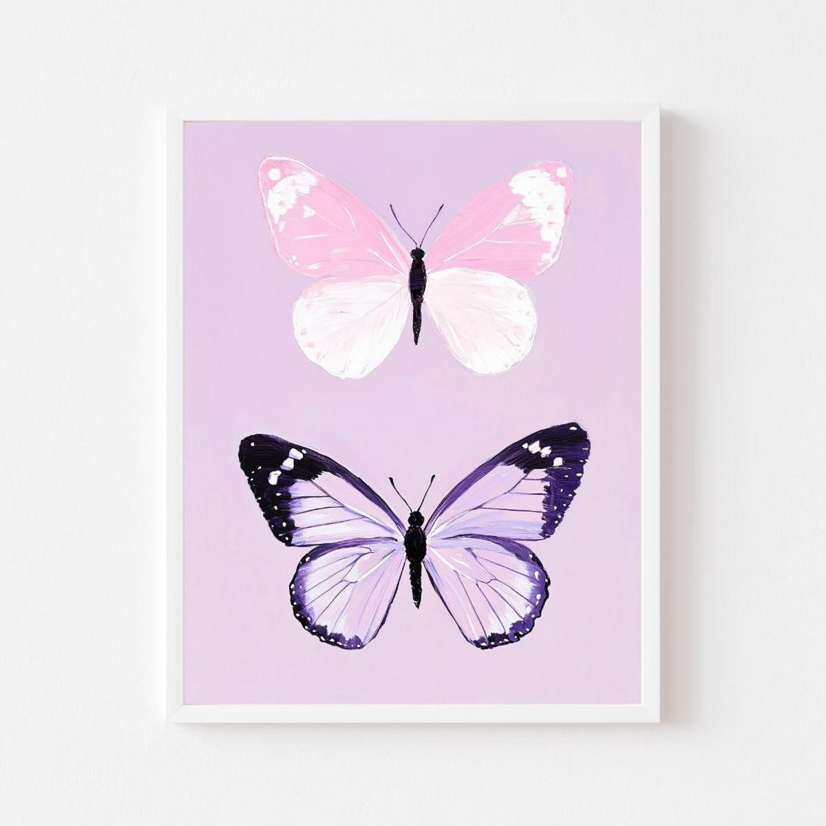 Poster Purple And Pink Butterfly Wall Art Print | Two Pastel ...