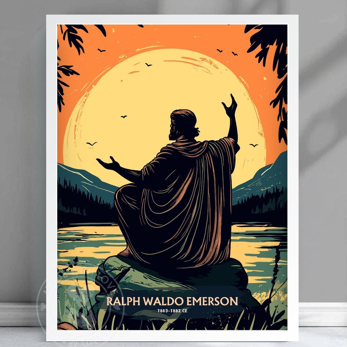 Poster Ralph Waldo Emerson Philosopher Print - Philosophy Poster ...