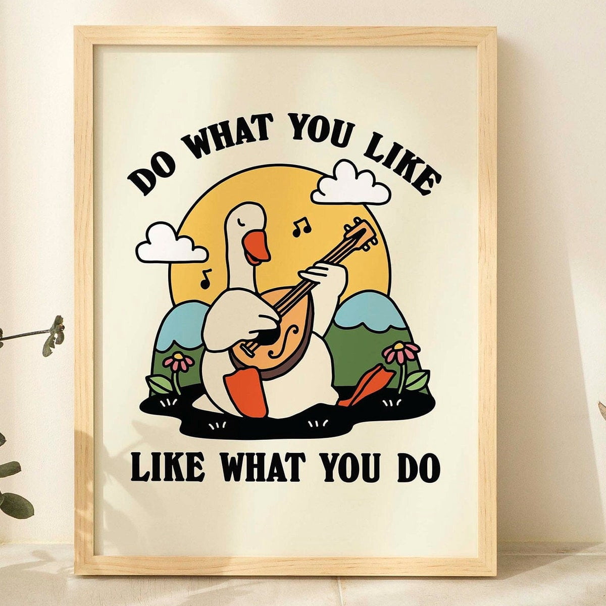 Poster Retro Banjo Goose 80S Wall Art, Groovy Wall Decor, Do What You ...