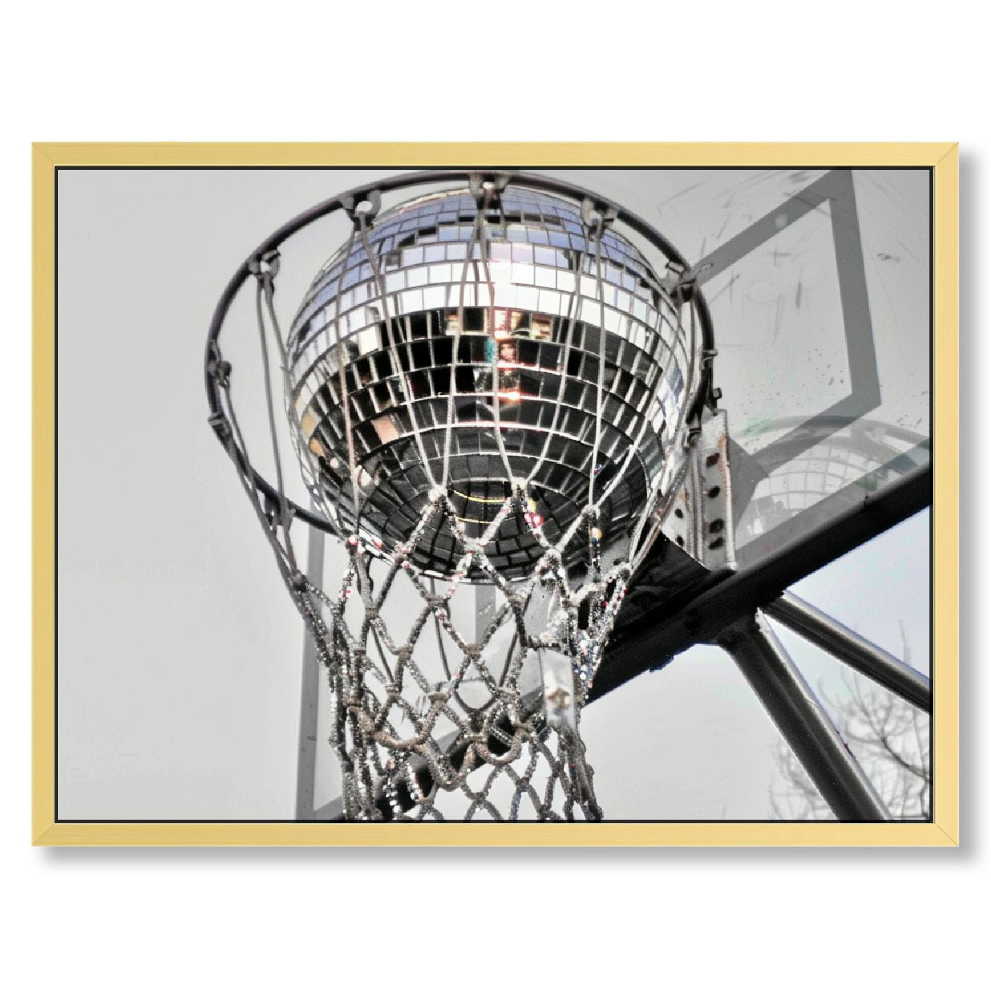 Poster - Retro Basketball Ring Print - Funky Art - Preppy Art - Disco ...