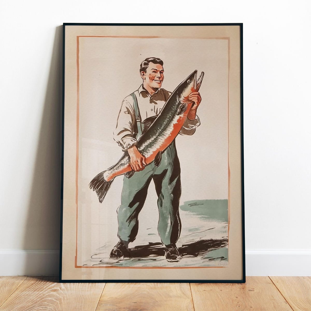 Poster Retro Fishing Print Vintage Fishing Poster Printable Gift For ...