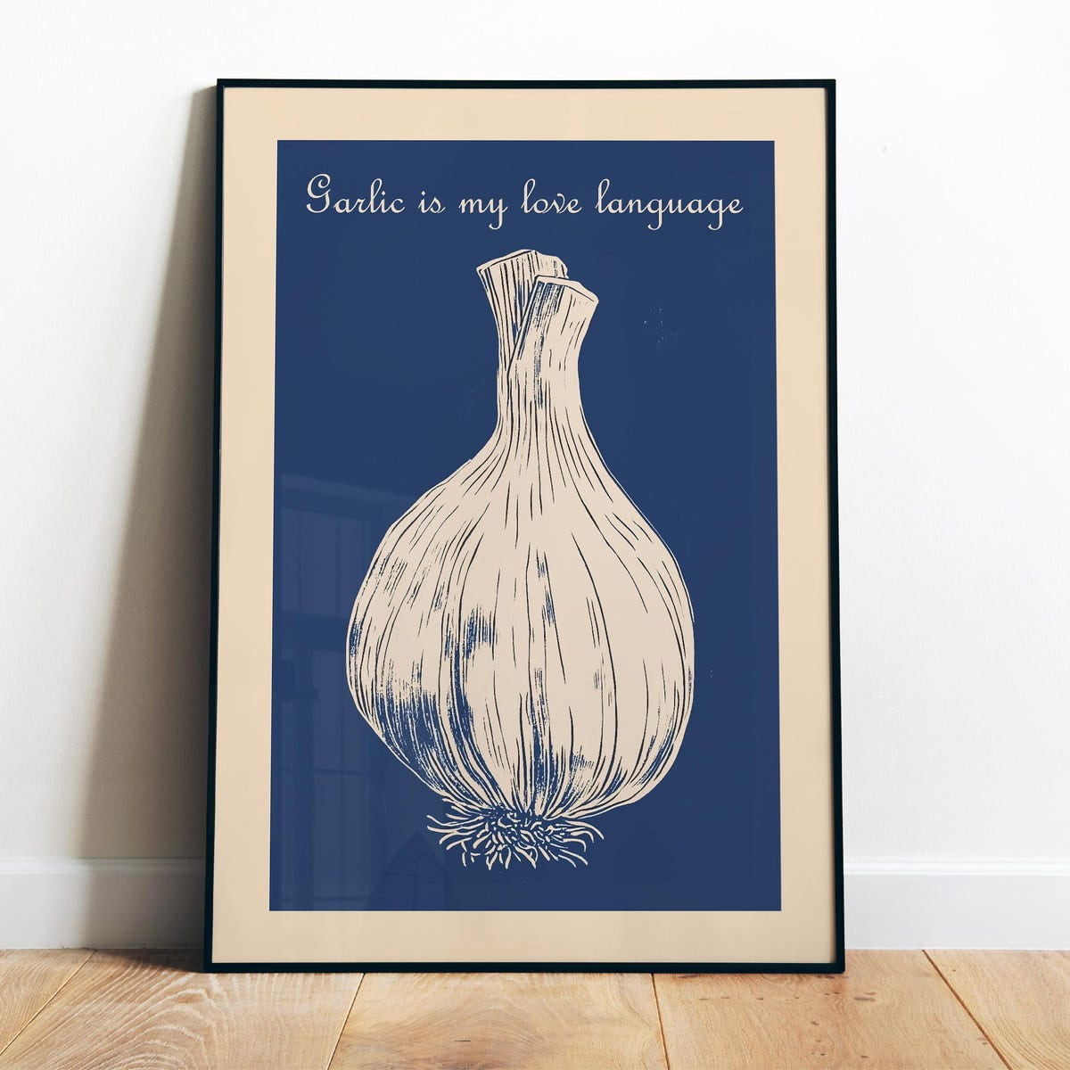 Poster Retro Garlic Print Kitchen Wall Art Printable Kitchen Nook Decor ...