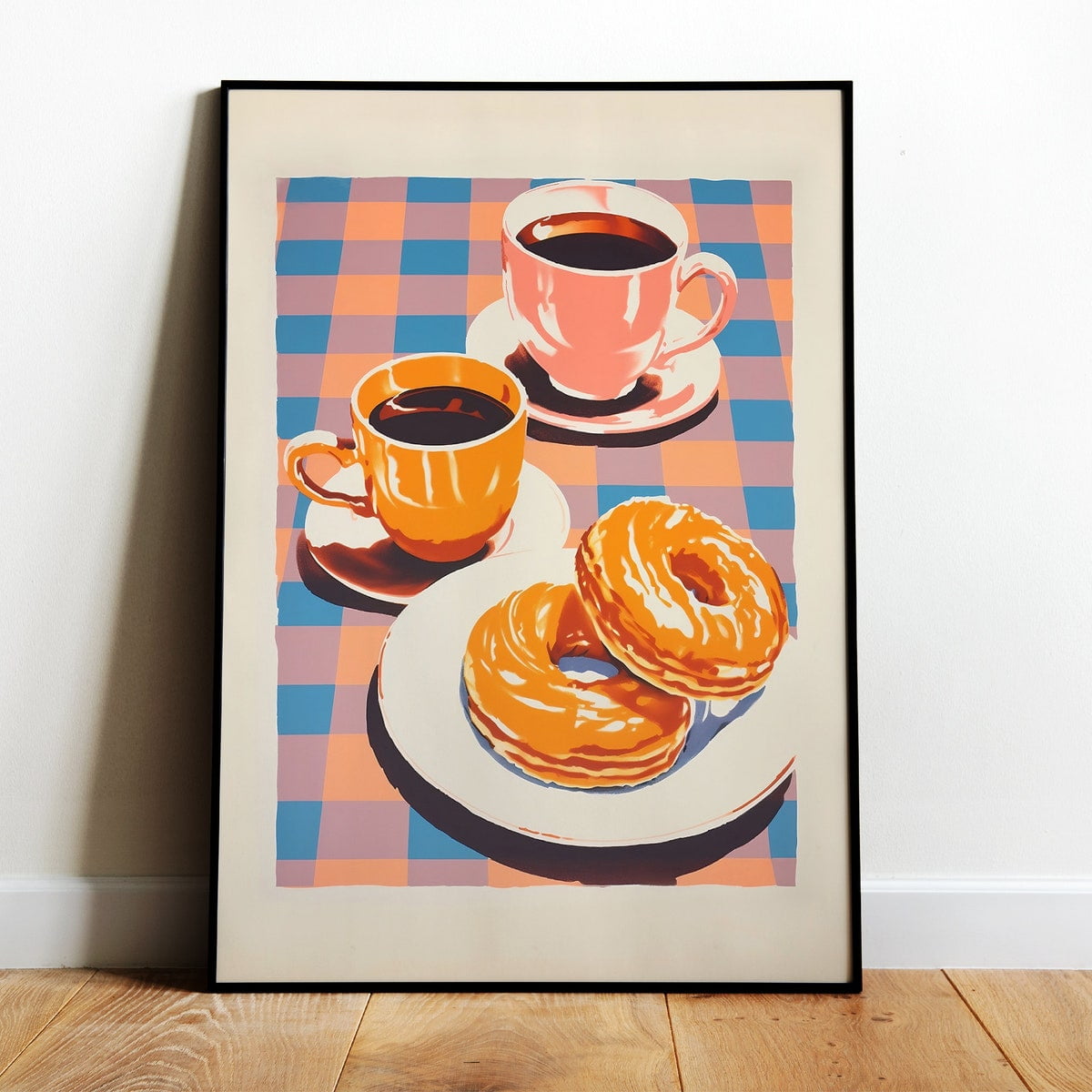 Poster Retro Kitchen Poster Doughnut Print 50S Style Donut Art Kitchen ...