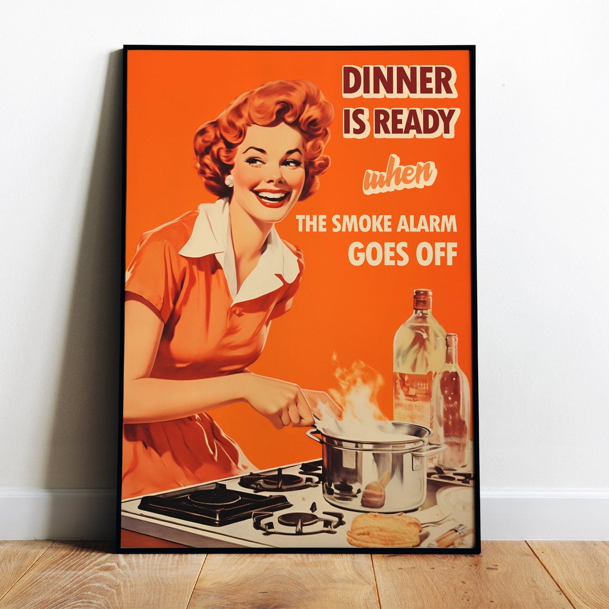 Poster Retro Kitchen Print Funny Kitchen Wall Art Cooking Poster 50S ...